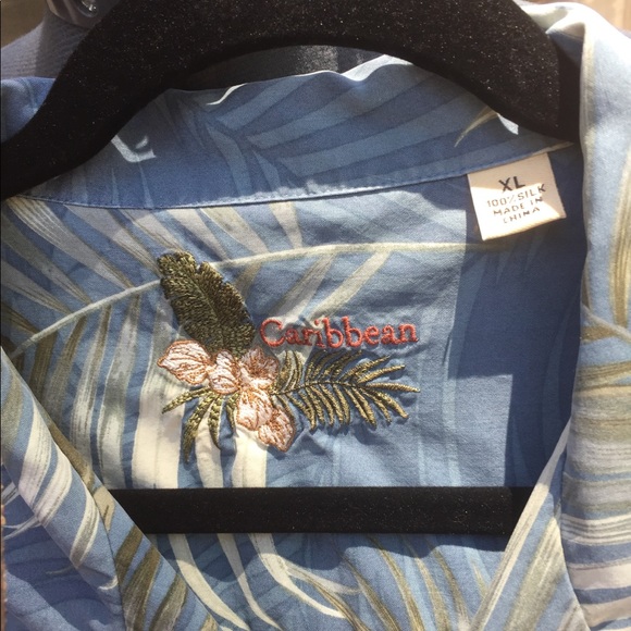 Caribbean | Shirts | Caribbean Mens Silk Shirt | Poshmark